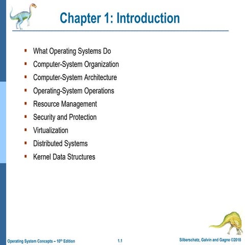 introduction to operating system- main concepts | PDF