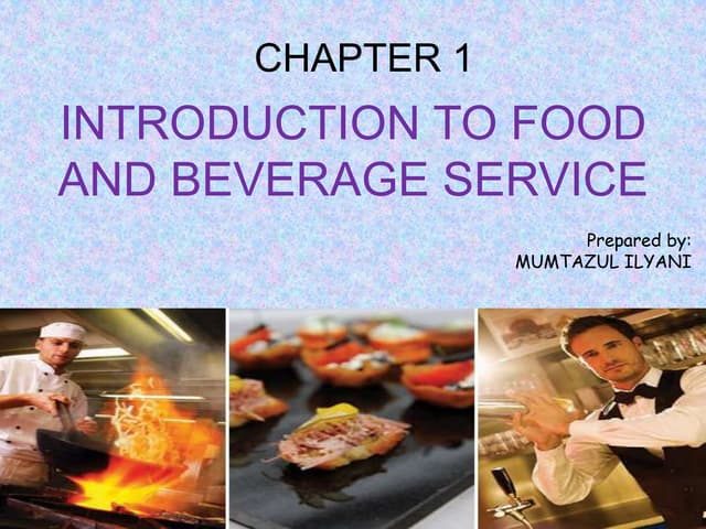 ROLES AND RESPONSIBILITIES OF FOOD AND BEVERAGE PERSONNEL | PPTX