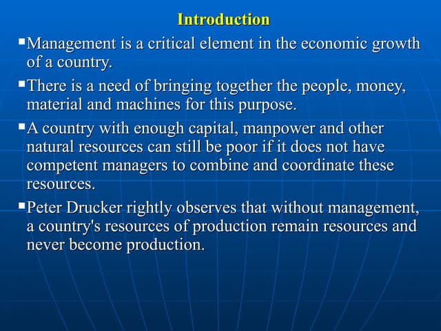 Introduction to Management - Basic concepts & fundamentals (An overview ...