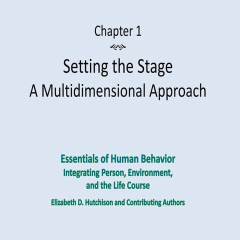 Ch 1 ppt Setting the Stage Multidimensional Approach of Generalist ...