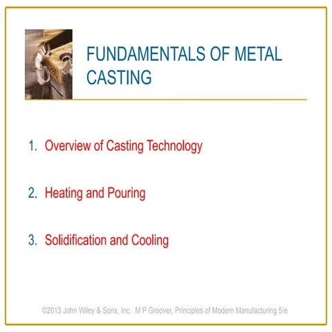 Can create complex part geometries Can create both external and ...