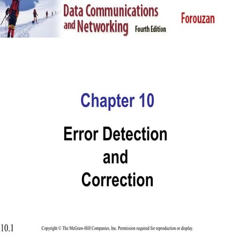 Data Communication And Networking - ERROR DETECTION AND CORRECTION | PPT