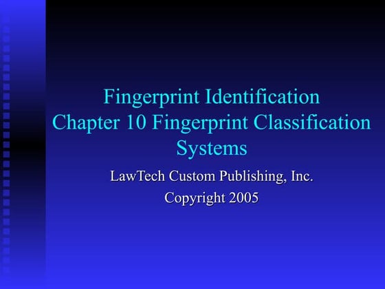 Fingerprint classification rules | PPT
