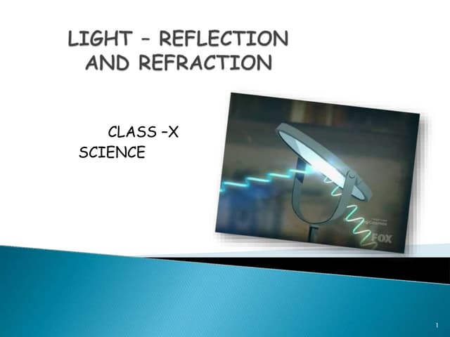 Light - Reflection and Refraction Class 10 Physics Complete | PPTX