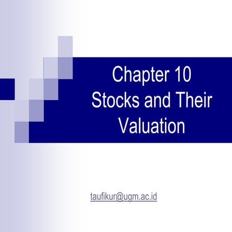 Ch 10 Stocks and Their Valuation.ppt