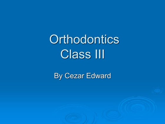 Class Iii Malocclusion Pdf