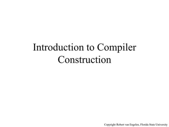 Phases Of Compiler Ppt Includes Phases Of Compiler Ppt