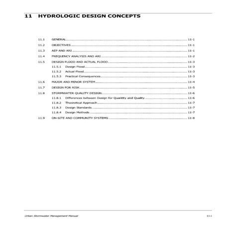 Ch 11 hydrologic design concepts | PDF