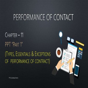Performance of Contract "PART 1" (Chapter 11) - Business Law | PPTX