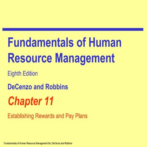 ch11-Rewards fundamental of human resource | PPT