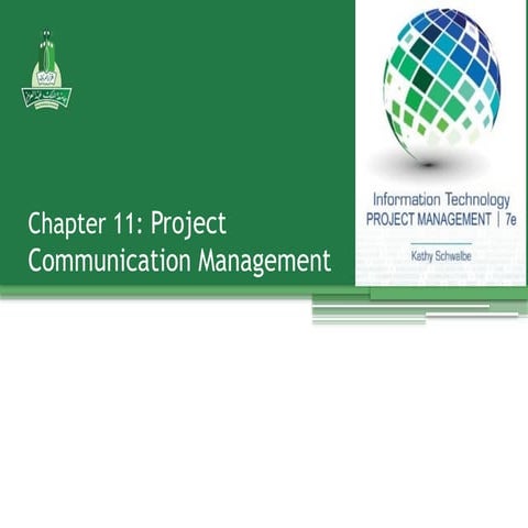 Chapter 11 Project Communication Management Pptx