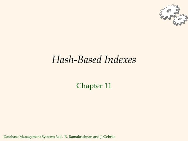 Database Mgmt Hash Index Linear Hashing Only Ppt 2358