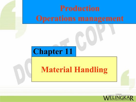10 principles of material handling | PPT | Logistics | Business