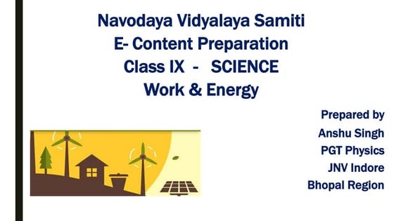 Work, power and energy | PPTX | Physics | Science