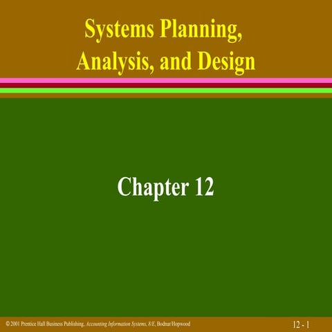 Sistem perencanaan analisis dan design chapter 12 | PPT