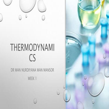 Introduction for Chapter 1 - Thermodynamics | PPT