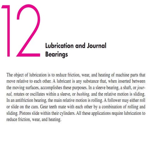Ch#12 journal bearings lubrication | PPTX