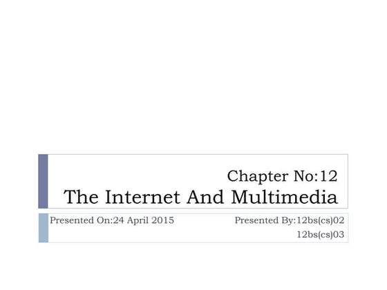 Chapter 9 -Multimedia on The Internet | PDF