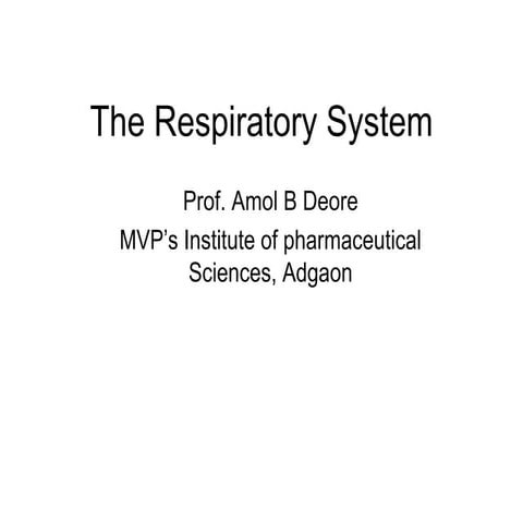 Human Respiratory system | PPT
