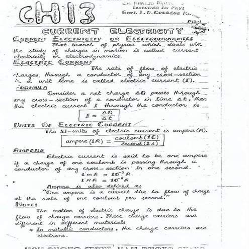 Current Electricity Pdf Pdf