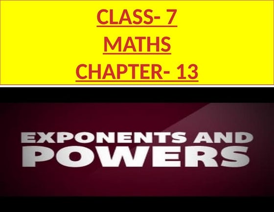 Application of exponents in real life | PPTX