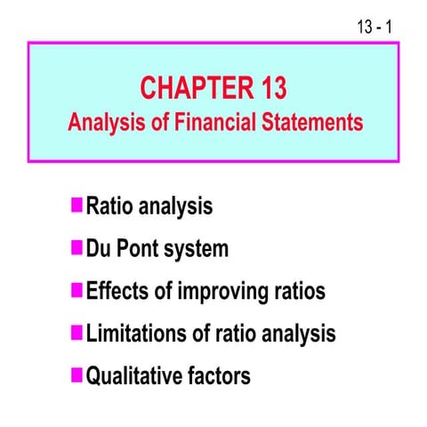 analysis of financial statements | PPT