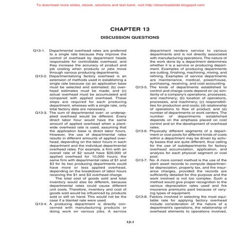 Ch13 Managerial Accounting Aiou Mba Mcom 8508 Pdf