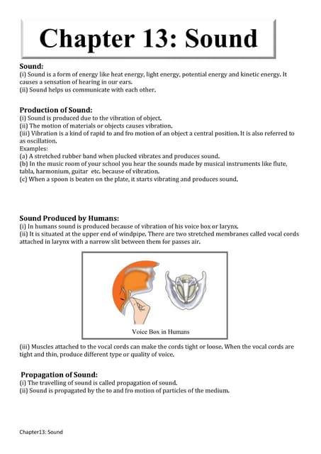 Ch 13 Sound Class 8 Pdf