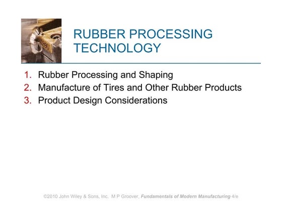 Rubber processing 1 | PPT