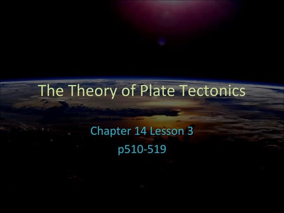 Plate Tectonic Theory | PPTX