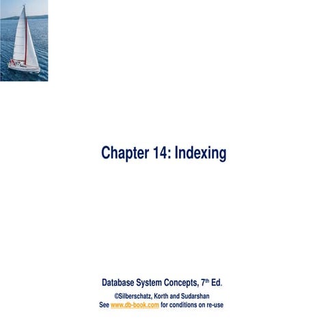 Database System Concepts Chapter 14 Indexing Ppt