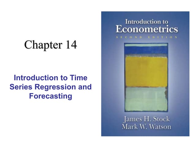 Introduction To Time Series Regression And Forcasting Ppt Stocks