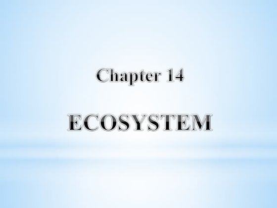 Ecosystem:Structure and Function | PPTX