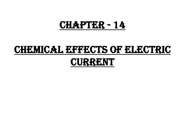 chemical effects of current for students of class 8 | PPT