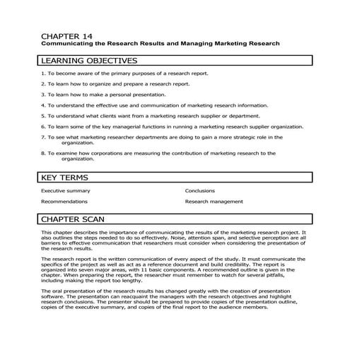 The structure of reports | PDF