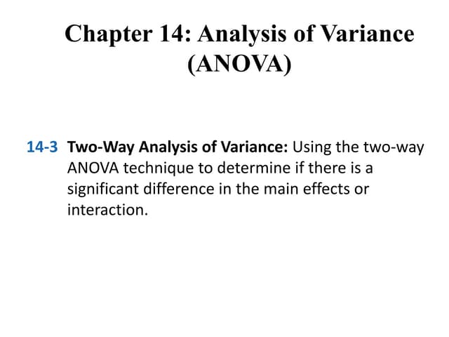 Two-Way ANOVA | PPTX