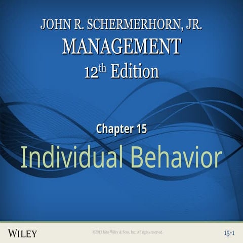 chapter 15 individual behavior management | PPT