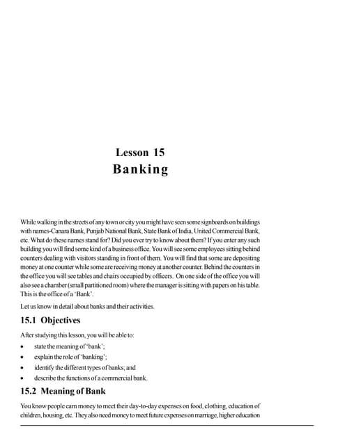 Bcom 1 sem banking 1 chapter | PPTX