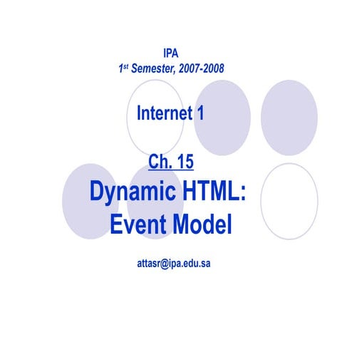 Dynamic Html Event Model Ppt 8744