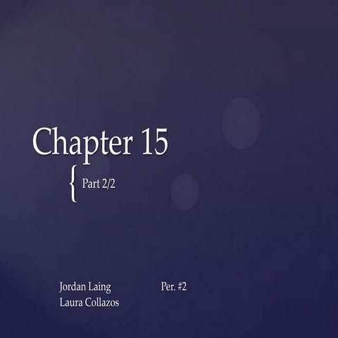 Ch 15 ppt | PPT