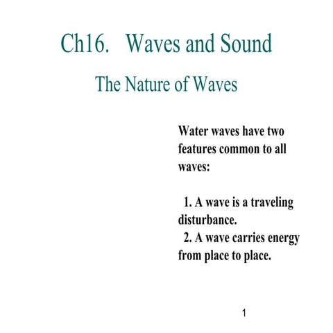 Waves and Sound | PPT