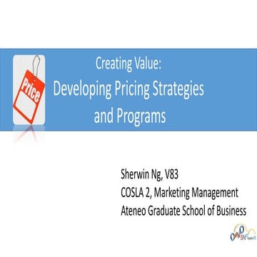 Ch 16 Developing Pricing Strategies and Programs | PPTX