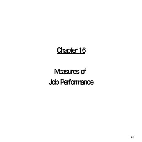 Ch16 measures of performance | PPT