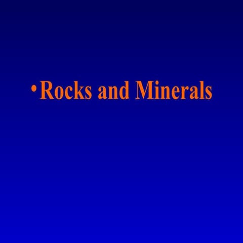 Ch17 rocks and minerals | PPT
