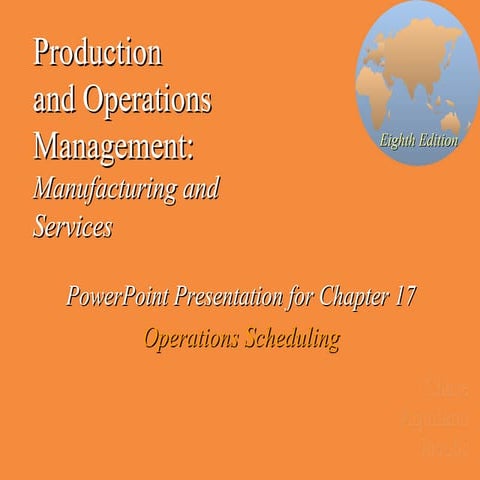 Ch17 scheduling | PPT | Business | Business and Finance