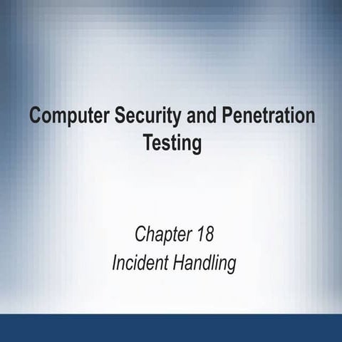 Computer Security ch18 ppt and pentesting | PPT
