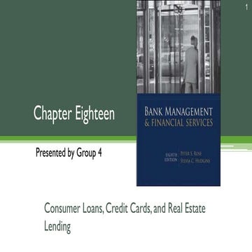 Ch 18 consumer loans, credit cards, and real estate lending | PPT