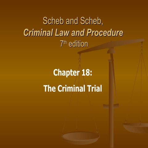 Ch 18 Criminal Trial | PPT
