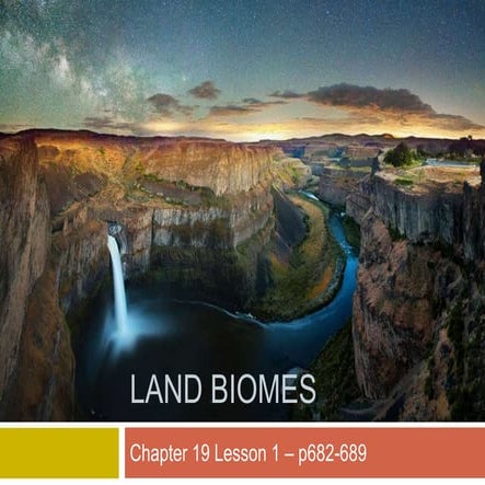 Chapter 19.1: Land Biomes | PPTX | Geography | Science