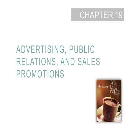 Advertising, Public Relations, and Sales Promotions | PPTX